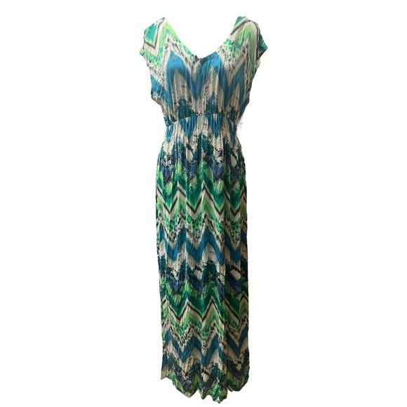 ONE WORLD | Dresses | One World Maxi Dress Mixed Print Chevron ...